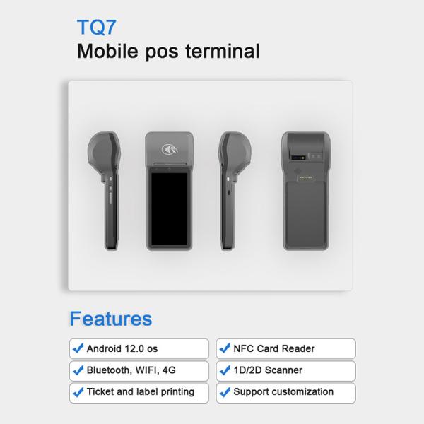 Quality ODM Handheld Mobile All In One POS Machine Touch Screen 4G NFC for sale