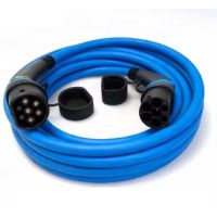 Quality RDC Portable EV Charging Double Gun Cable 32A Type 1 to Type 2 With Female-to for sale