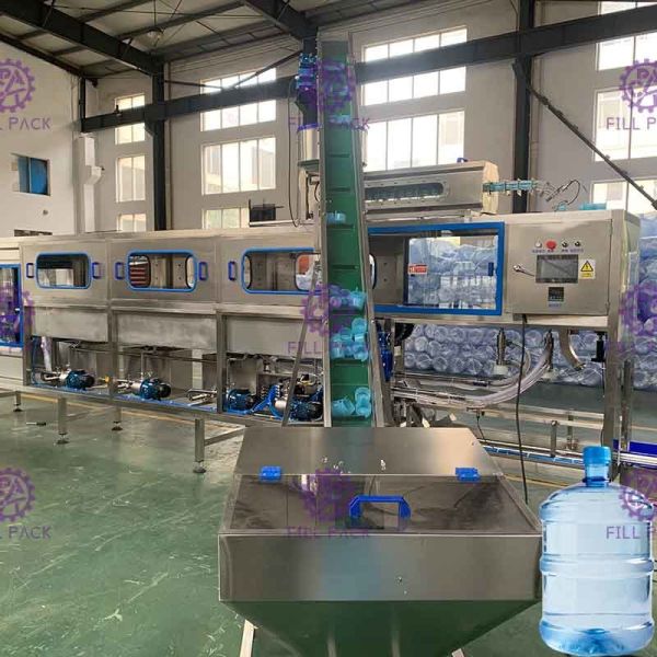 Quality Drinking Water 5 Gallon Filling Machine With Rollor Conveyor for sale