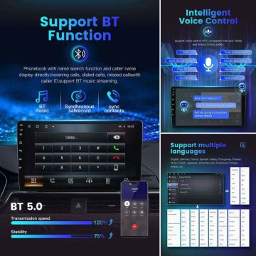 Quality Intelligent Systems Bluetooth Car Radio with 10" Screen and Built-in Wireless for sale