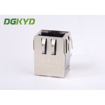 Quality EMI finger Single Port Cat6 gigabit ethernet RJ45 Connector with transformer for sale