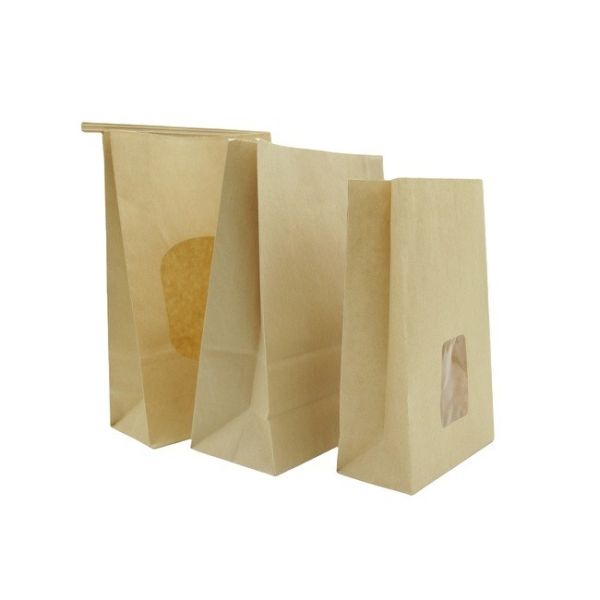 Quality Rectangular Bread Paper Bag Professional Used For Storage Cookies Snacks for sale