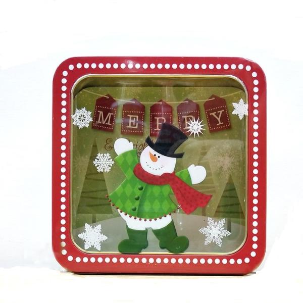 Quality Wholesale Popcorn Tins Square Tin Box with PVC Window Printed Holiday Boston for sale