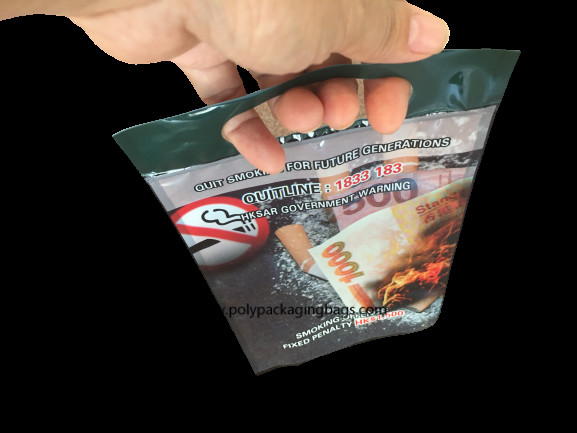 Quality OPP LDPE Laminated Cigar Plastic Bags With Hand Hole for sale