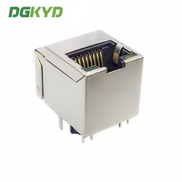 Quality 180 Degree Network Interface RJ45 Single Port 10P8C Connector Gigabit Ethernet for sale