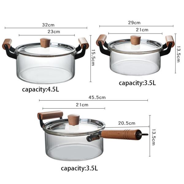 Quality Customized Logo Simple 5L Borosilicate Glass Soup Pot for sale