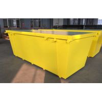 Quality OEM Yellow Metal Skip Bin 10M3 Construction Waste Bins Customized for sale