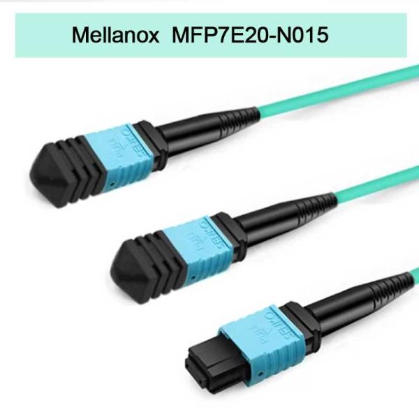 Quality Nvidia Mellanox 100% Genuine Products Mfp7e20-N015 Passive Fiber Cable, Mmf, MPO12 APC to 2xmpo12 APC, 15m for sale