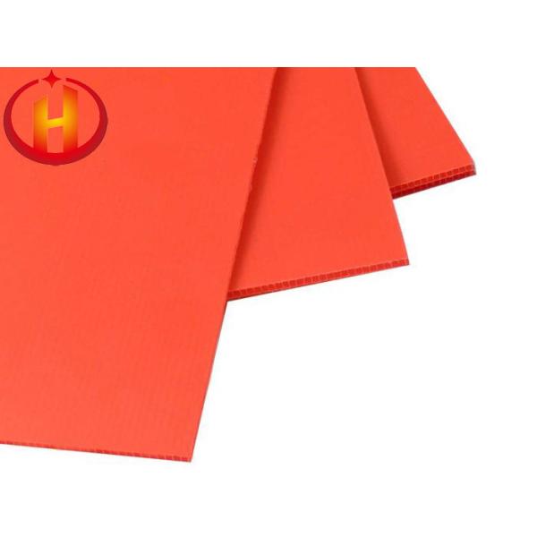 Quality Red Wear Resisting 3mm PP Corrugated Plastic Sheets Fireproof for sale