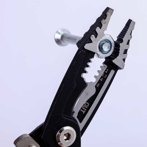 Quality Electrical Cable Stripper Pliers Wire Cutter Stripping Tool 7in1 15mm for sale