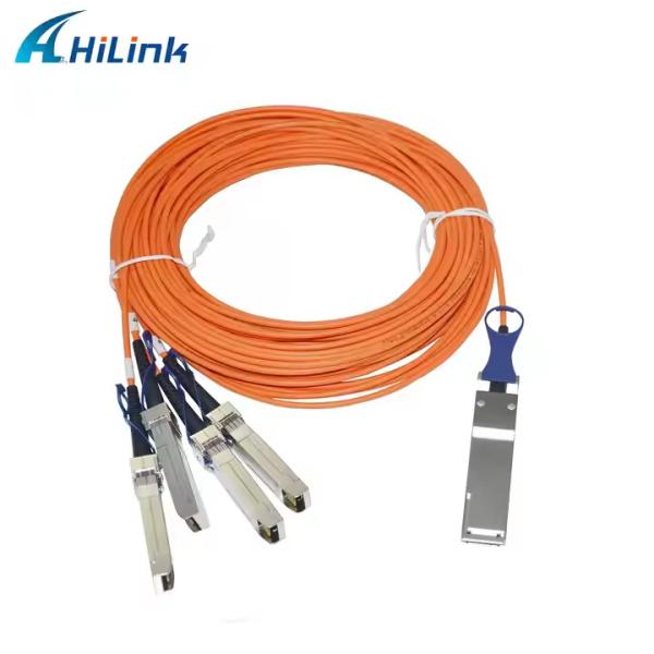 Quality 40G QSFP+ 4XSFP AOC Cable MMF 1M-5M QSFP to 4-SFP+ Active Optical Cables for sale