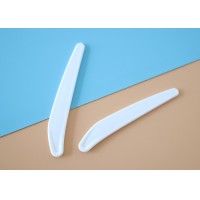 Quality 71.7mm White Plastic Spatula Spoon For Cosmetic Jar for sale