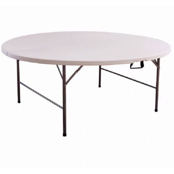 Quality Function Mail Packing HDPE Blow Molded Plastic Round Banquet Folding Table for for sale
