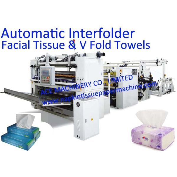 Quality Rubber Embossing Full Automatic Facial Tissue Machine With Auto Transfer for sale