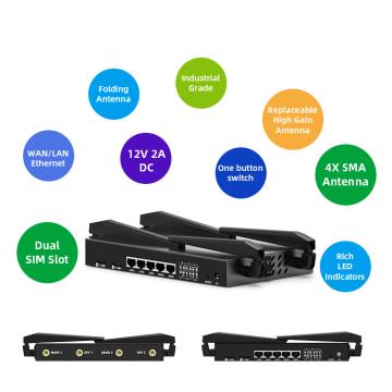 Quality Dual SIM 4G LTE Wireless Cellular Router With Detachable Antennas Band Lock VPN for sale