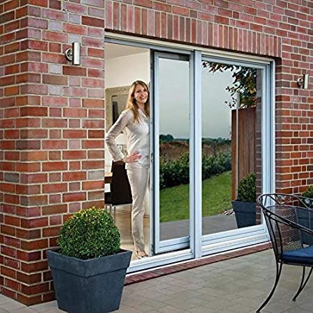 Quality Frosted Glass White Aluminum Sliding Door with Dust Resistant Anodized Finishes for sale