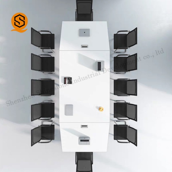Quality Solid Surface Meeting Room Table 2.4m 3m 3.5m 4m Customized for sale