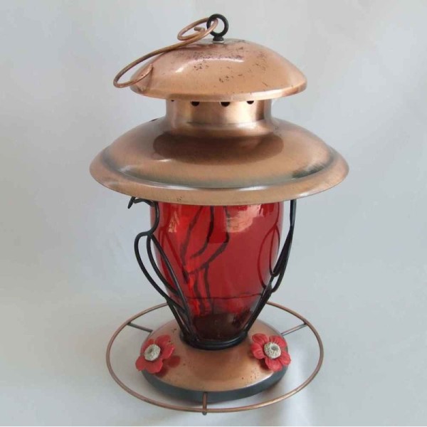 Quality EN71 Electric Plating Hanging Metal Suet Feeder Metal Bird Feeding Station for sale