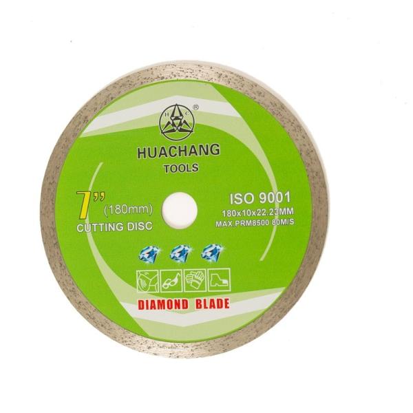 Quality 7" 180mm Continuous Rim Diamond Blade For Ceramic 22.23mm Continuous Diamond for sale