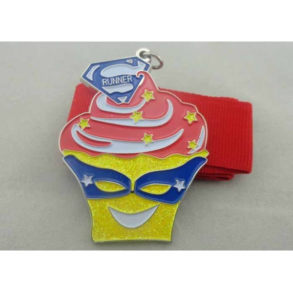 Quality 3D Ice Cream Enamel Medal Zinc Alloy / Brass / Copper , Disney for sale