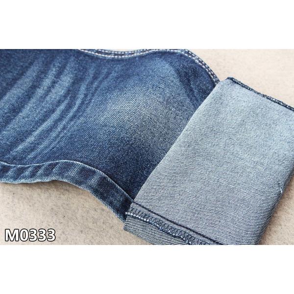 Quality 11.1oz Denim Fabric Sustainable Certificated Repreve Cotton Polyester Jeans for sale