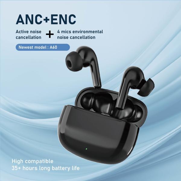 Quality Private Mold Wireless HiFI Earbuds with Low Latency ANC ENC and Digital Display for sale