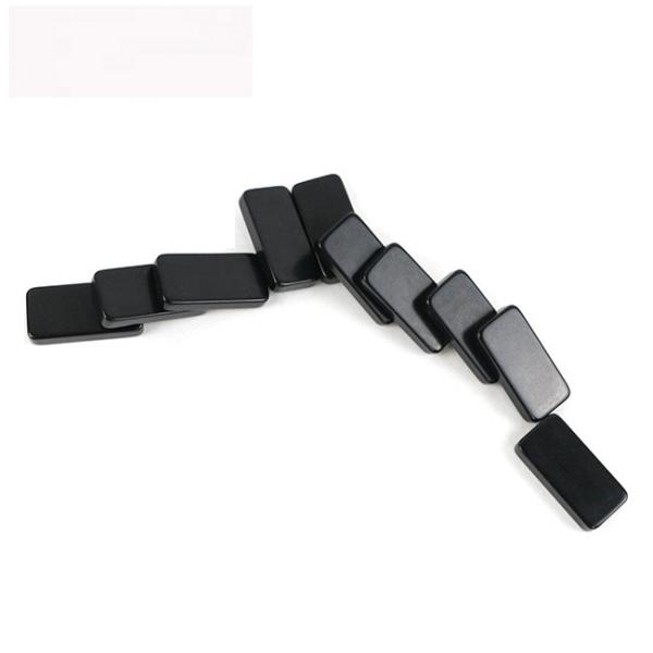 Quality Black And Gold Board Game Domino Set Double 9 Dominoes Set for sale