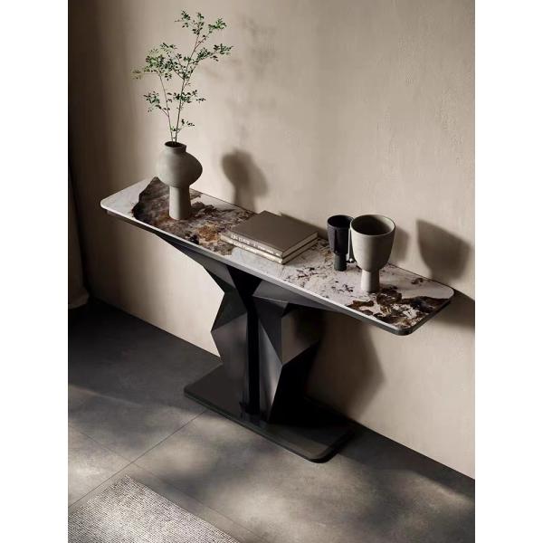 Quality Modern Art Minimalist Marble Entryway Table Stainless Wooden for sale