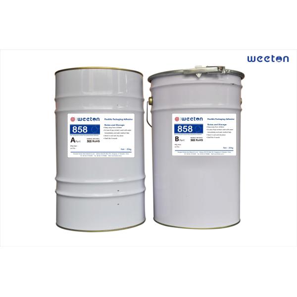 Quality 858A 858B Two-Component Solventless Adhesive Flexible Packaging Adhesive Saving for sale