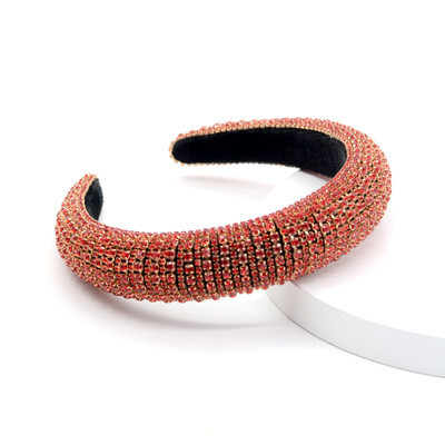 Quality Luxury Rhinestone Silk Makeup Headband 100g Weight 3cm Width for sale