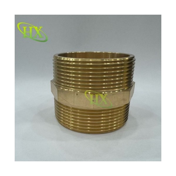 Quality hot selling 1/4 BSP nipple brass male adaptor straight brass thread pipe fitting for sale
