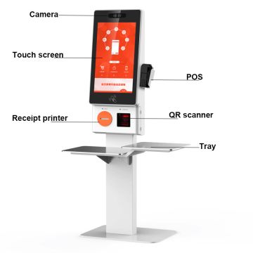 Quality Self Checkout Kiosk With 23.8inch Touch Screen Display Printer Scanner For for sale