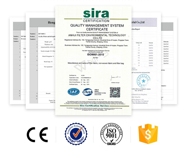 Customized Industrial Filter Bags PPS Aramid P84 Polyester PTFE for Dust Collector