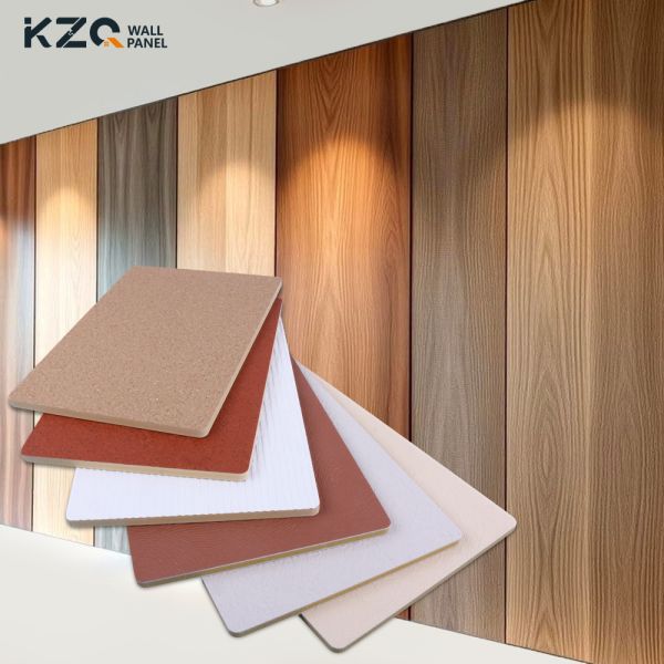 Quality Customization Wood Grain Panel Waterproof Anti-collision Bamboo Charcoal Wood Veneer for sale