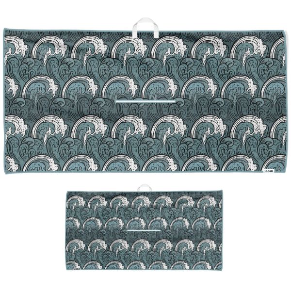 Quality Wholesale Beautiful Printed Microfiber Waffle Golf Towel With Custom Logo for sale