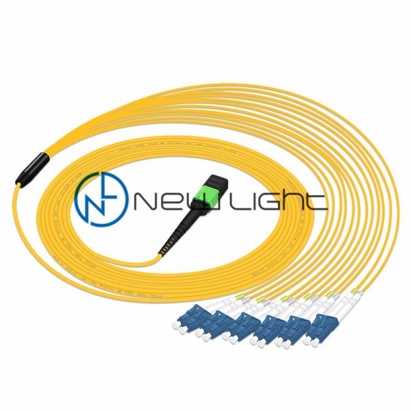 Quality MTP To LC Breakout Cable MPO Patch Cord with G657A1 12 Fiber and Low Insertion Loss ≤ 0.75dB for sale