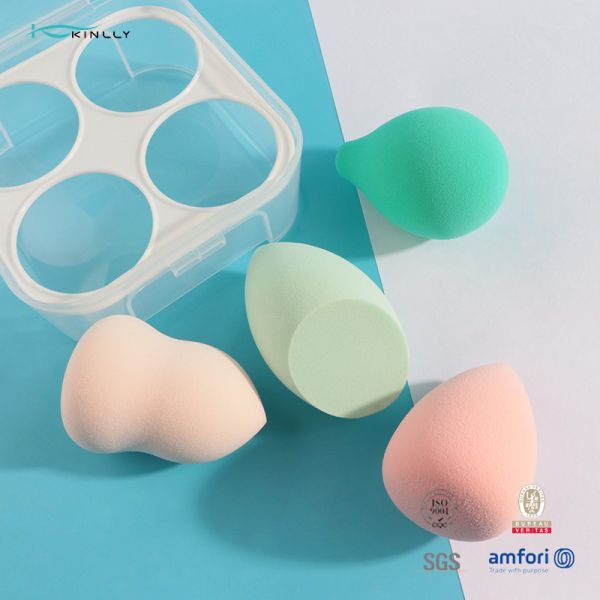 Quality 4pcs Makeup Sponge Set Professional Makeup Blender Sponge With Box Holders for sale