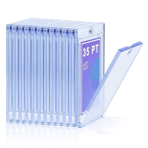 Quality One Touch Clear Card Holder Magnetic Hard Plastic Case for Sports Baseball Football Game Cards Holder for sale