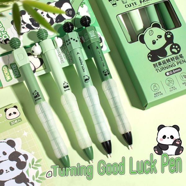 Quality Creative Panda Rotating Gel Pen 0.5mm ST Tips Soft Grip Neutral Pen for sale