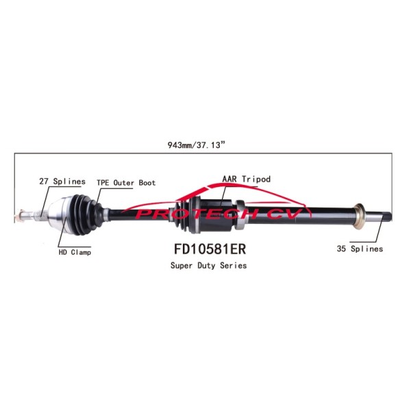 Quality Cold Forging Cv Axle Shaft Assembly  2014-2016 Ford Right Front Axle Assembly for sale