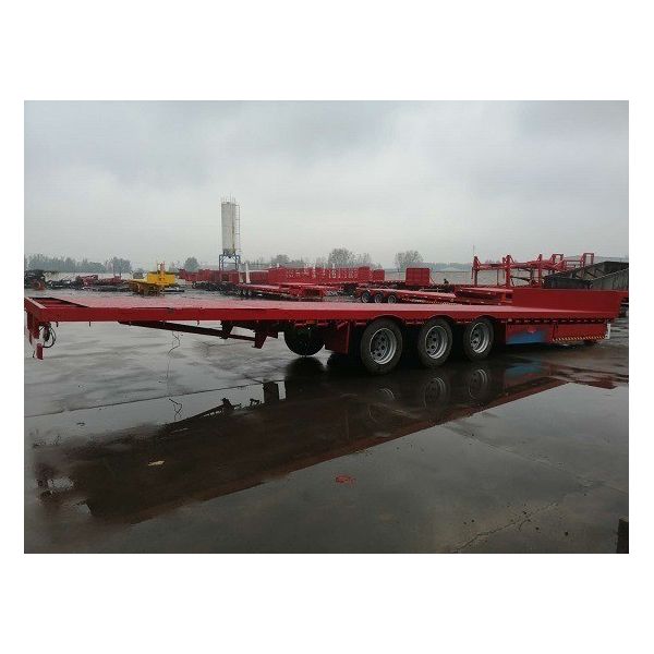 Quality Flatbed Semi-trailer For 20ft/40ft Container Transportation for sale