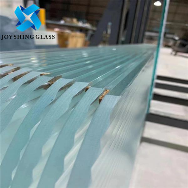 Quality 6mm 8mm Clear Patterned Glass , Tempered Reeded Fluted Glass for sale