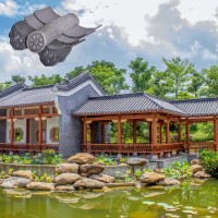 Quality 180mm Old Clay Roof Tiles 10mm Thick Chinese Temple Roof Tiles for sale