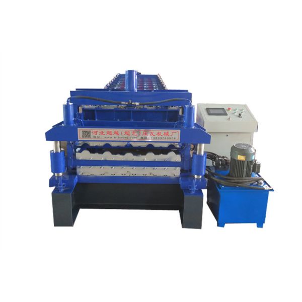 Quality Color Coated Downspout Roofing Tile Double Layer Roll Forming Machine for sale