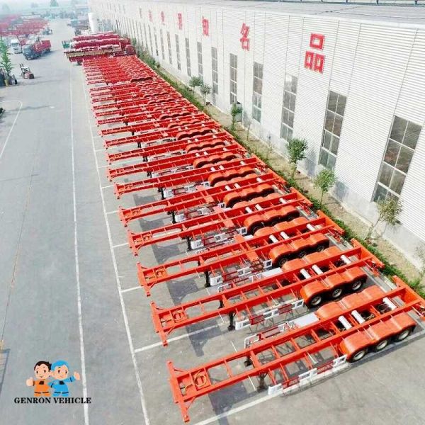 Quality Air Suspension 12 Tyre Jost Type Container Semi Trailer for sale