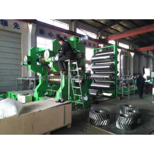 Quality 4 Roll Rubber Calender Machine 450x1400 For Tire Industry for sale