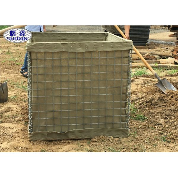 Quality Galvanized Defensive Bastion Wall , Welded Gabion Bastion Blast Wall for sale