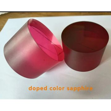 Quality Colorful Ruby Doped Sapphire Crystal Materials Fe / Ti / Cr for sale