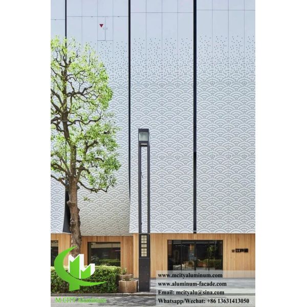 Quality Powder Coated Customizable Size CNC Perforated Aluminum Sheet for Facade and Metal Screen Panels for sale