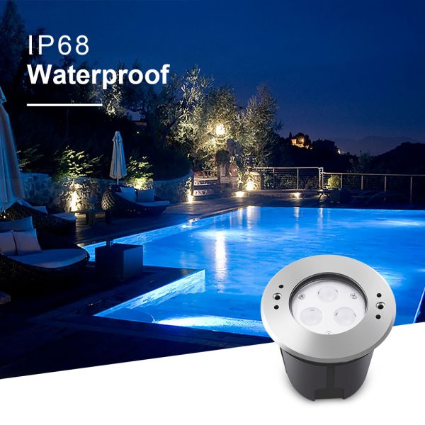 Quality LED Swimming Pool Under Water Light 316 SS RGB DMX512 3W Waterproof for sale